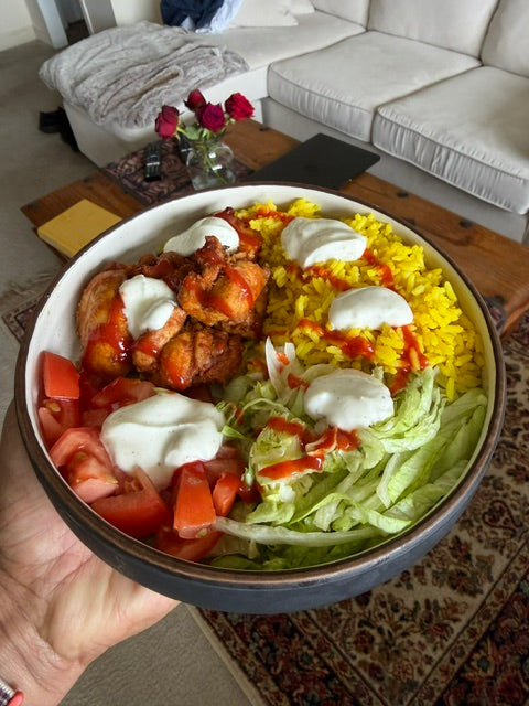 The halal cart. But make it at home.